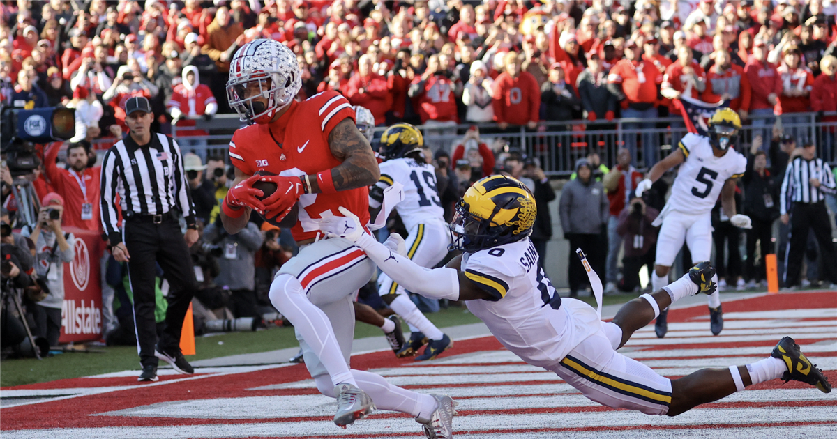 Ohio State leads Michigan after wild first half, Marvin Harrison Jr ...