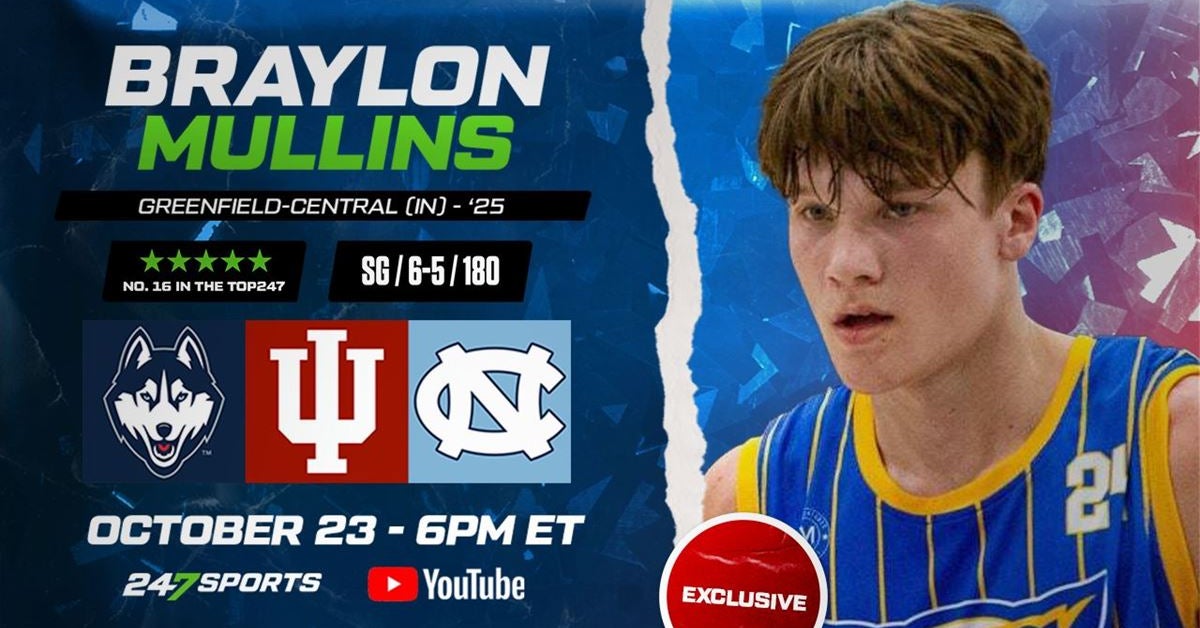 Five-star Braylon Mullins will choose between Indiana, North Carolina ...