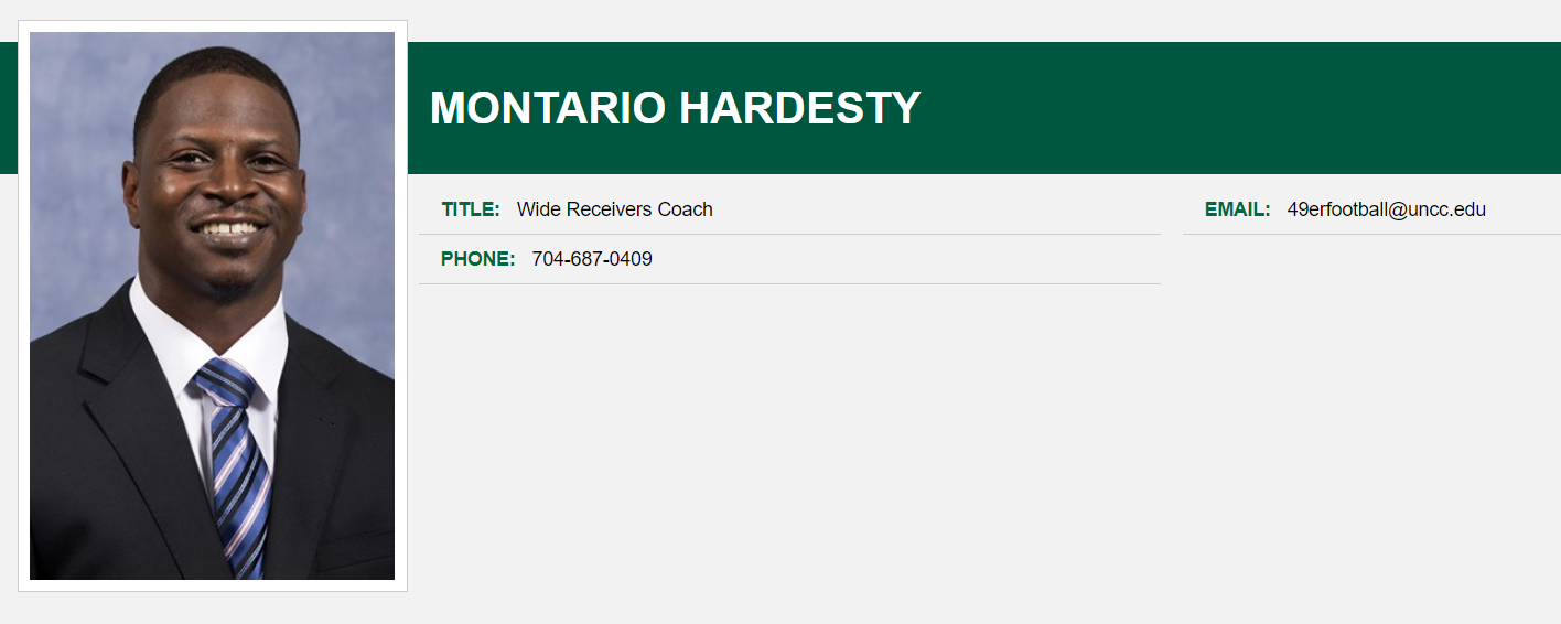 Montario Hardesty is the new RB coach**