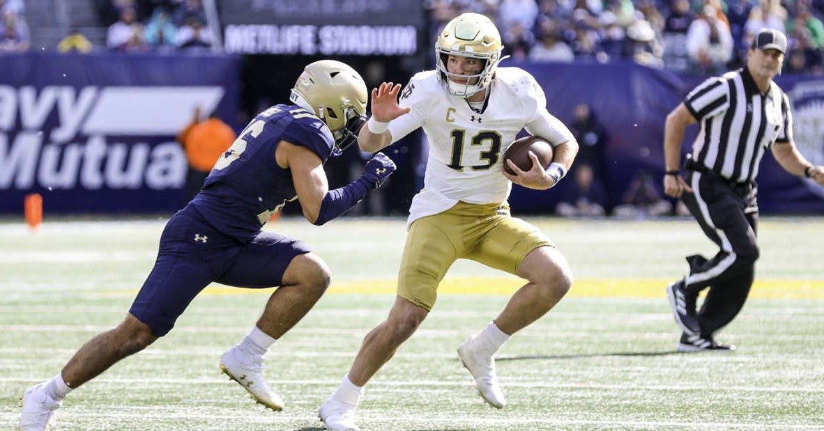 Notebook: Notre Dame’s Power, Navy Miscues Combine in Blowout