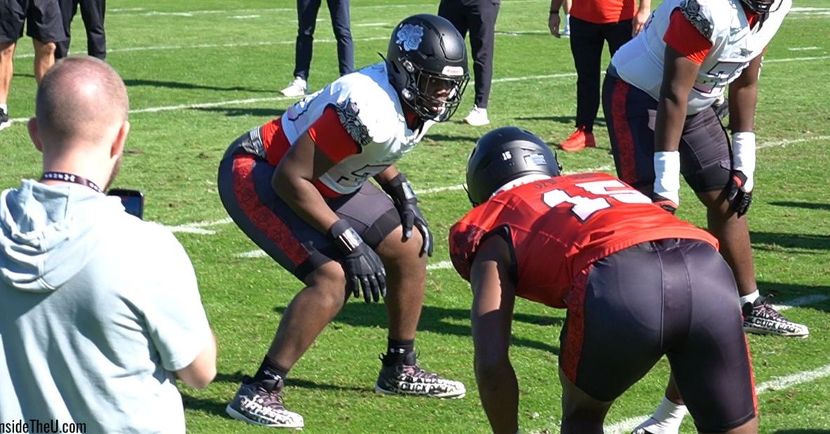 VIDEO: OL Caden Moss at Under Armour All-America practice