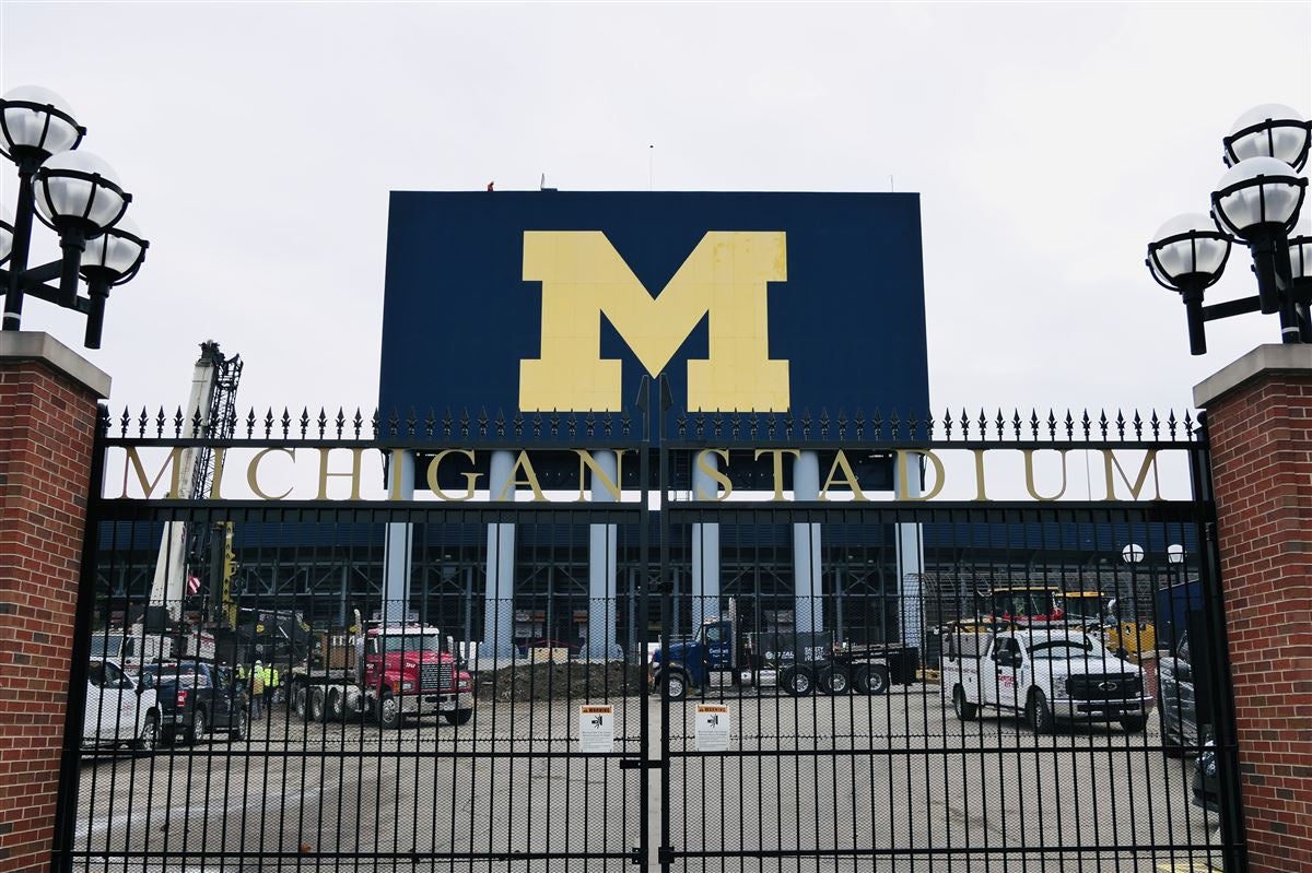 Photos: Michigan Stadium scoreboard improvement project underway