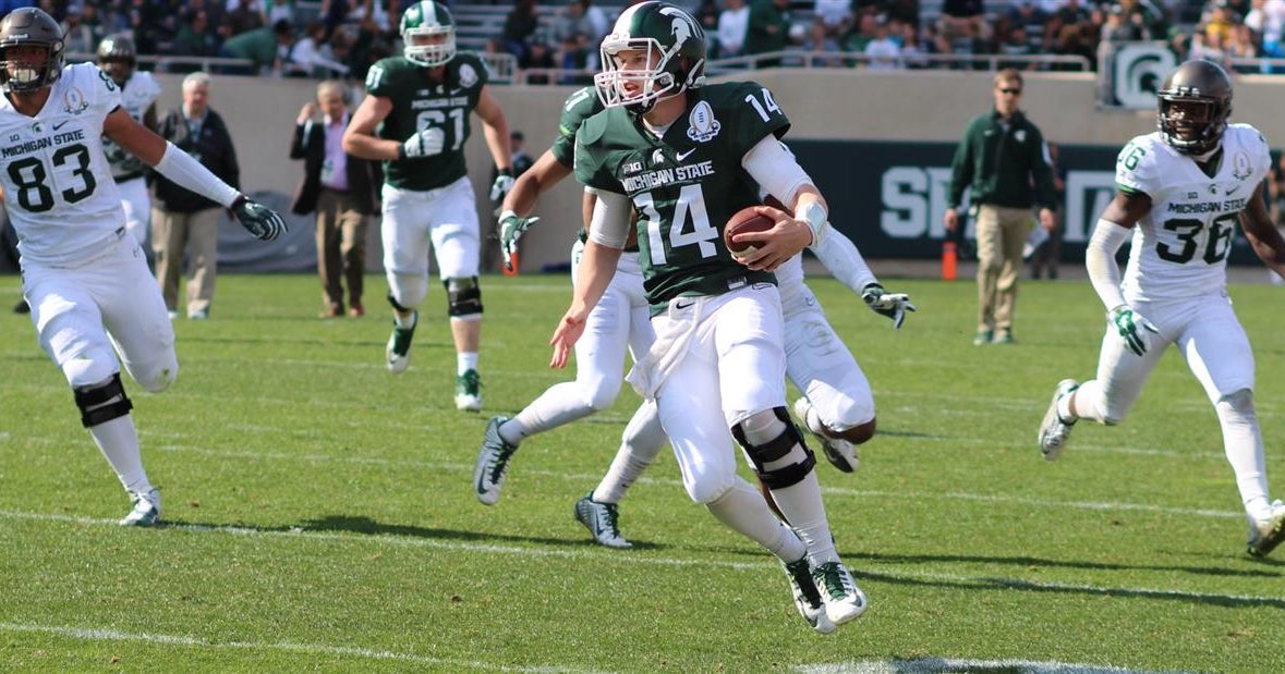 QB Brian Lewerke growing as leader for Michigan State football