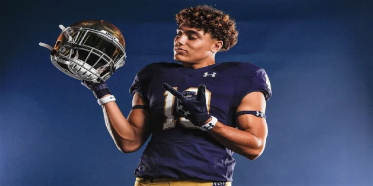 SIGNED: Notre Dame Receiver Logan Saldate