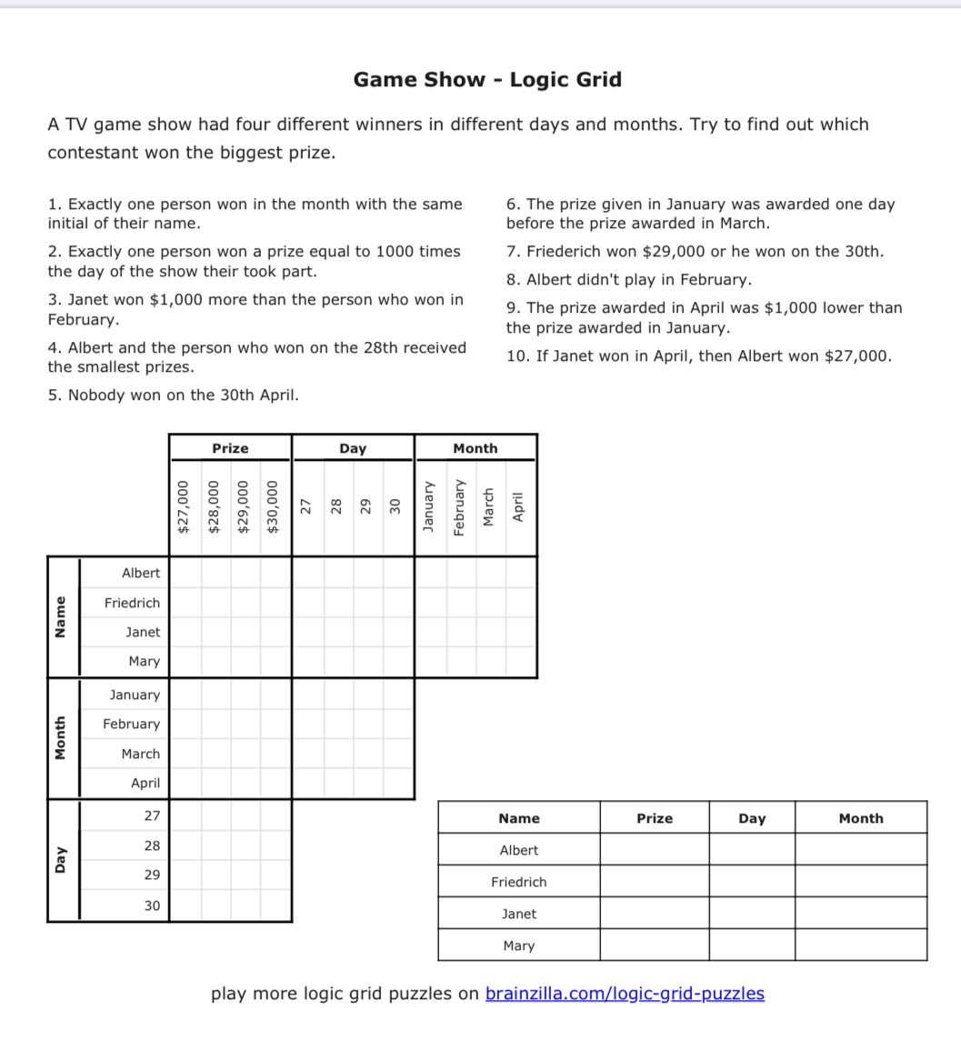 OT: Logic Grids