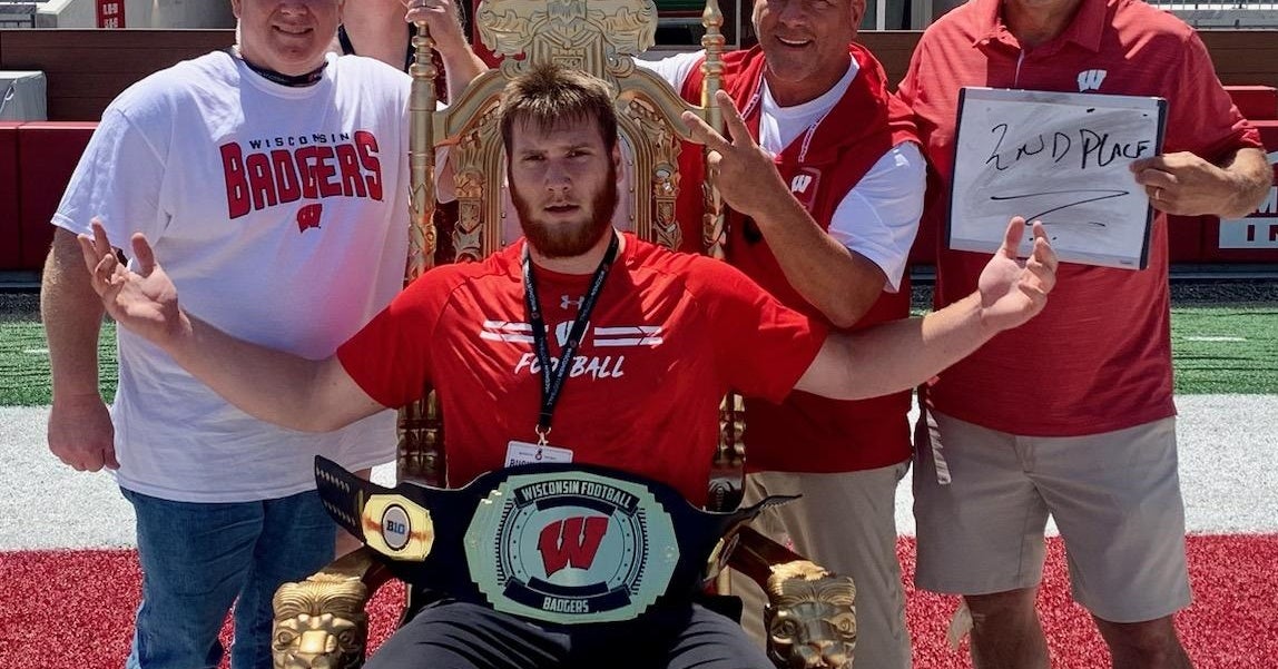 Michael Roeske Gets Closer with Jack Bicknell, UW Staff at Bucky's Barbecue