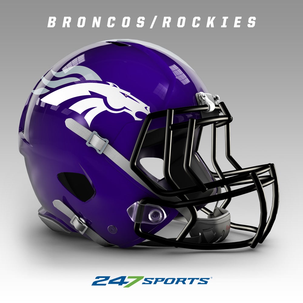 Combining NFL helmets with local NBA, MLB, NHL teams' colors