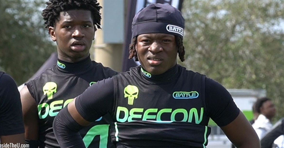 VIDEO: Miami target 2028 WR Tromon Isaac Jr. at Battle Miami 7v7 Tournament