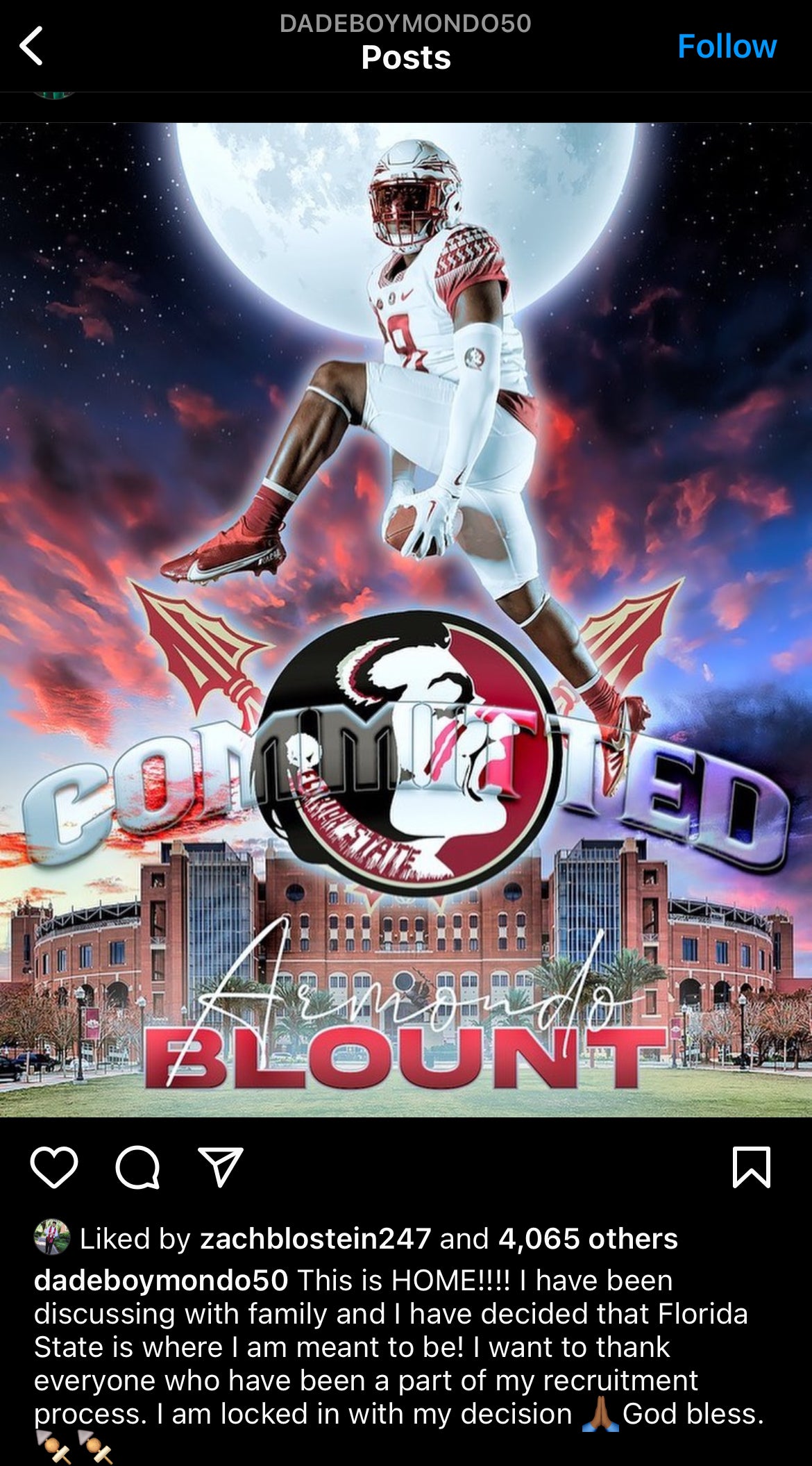 Armondo Blount makes flip from FSU to Miami official