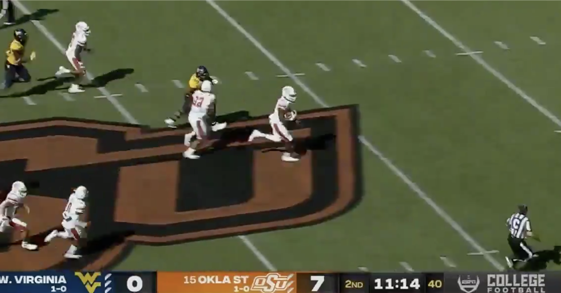 WATCH: Tyren Irby scores defensive TD for Oklahoma State