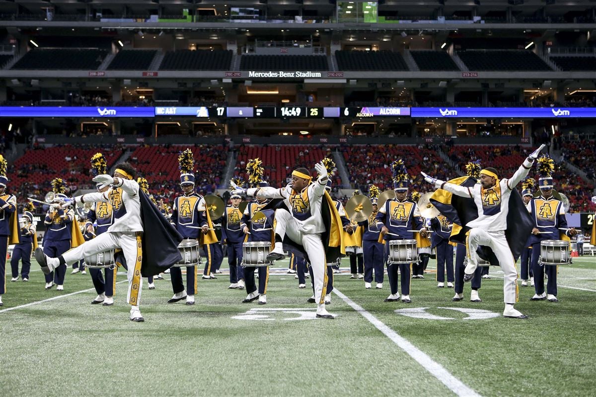 The N.C. A&T Aggies Blue and Gold Marching Band wins band of the year