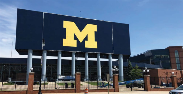 Photos: Michigan Stadium scoreboard improvement project continues to ...