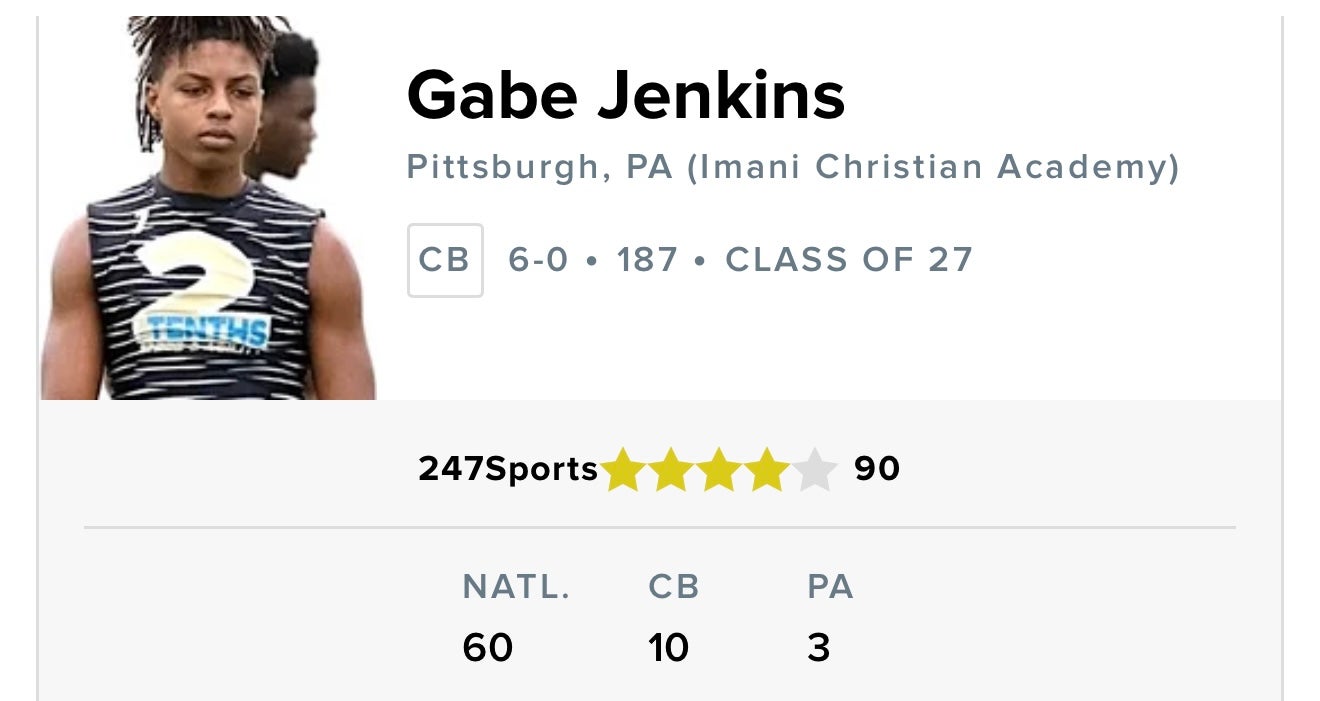 Top 100 CB Gabe Jenkins joins Penn State's 2027 class with his commitment