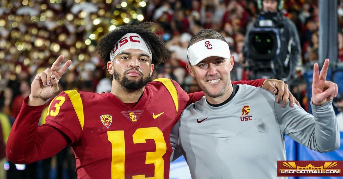 USC coach Lincoln Riley talks development for Caleb Williams in spring
