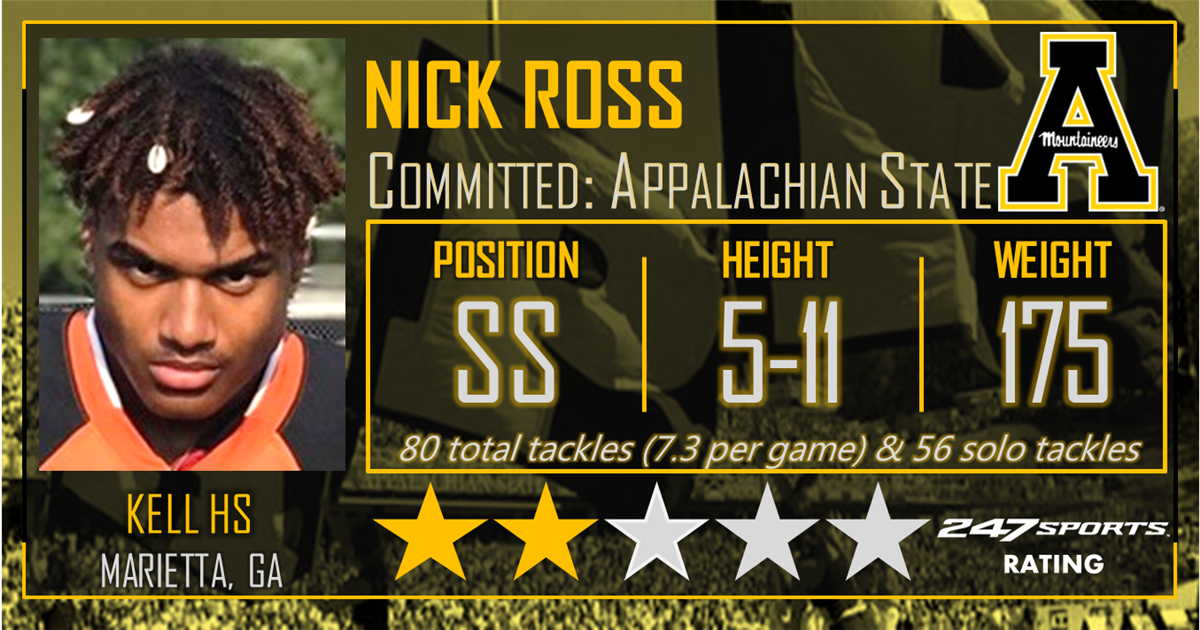 VERSATILE DEFENDER NICK ROSS COMMITS TO APPALACHIAN STATE