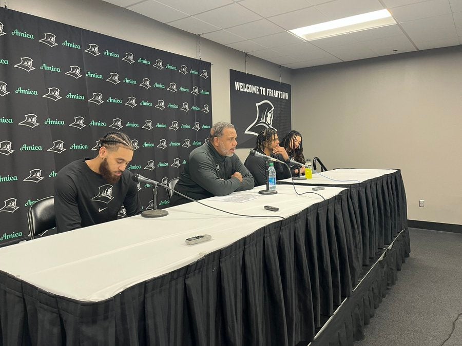 Here is Friar's Coach Ed Cooley in the post game press conference after ...