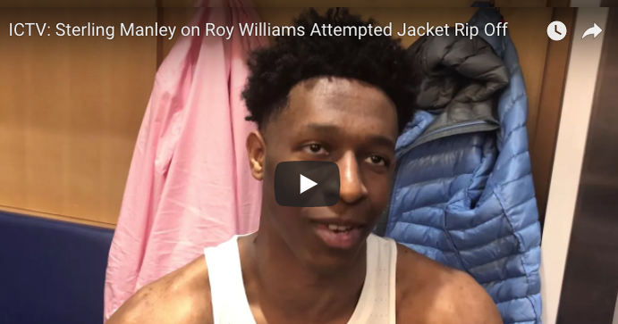 Watch: Sterling Manley on Roy Williams's Jacket Ripping Attempt