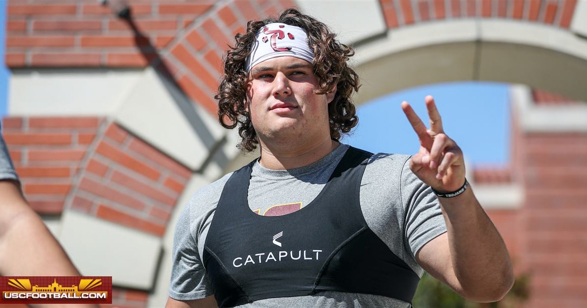 WATCH: USC offensive lineman Jonah Monheim pushing for the starting ...