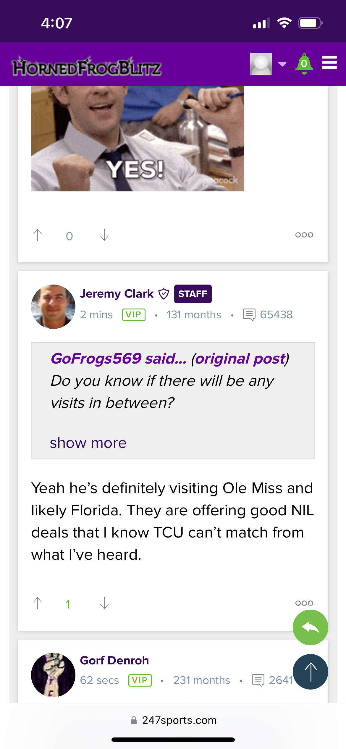 QB debacle could be a Blessing (Walker Howard?)