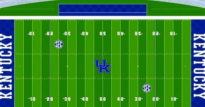 Kentucky's new field features checkerboard end zones