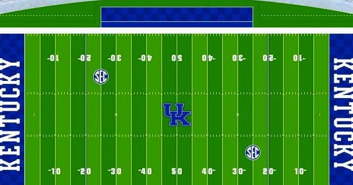 Kentucky's new field features checkerboard end zones