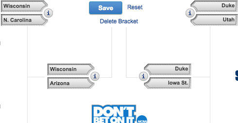 How this "expert" filled out his bracket