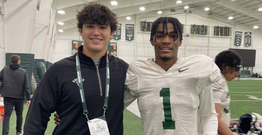 2025 Wylie E. Groves OT Avery Gach was back at Michigan State recently ...