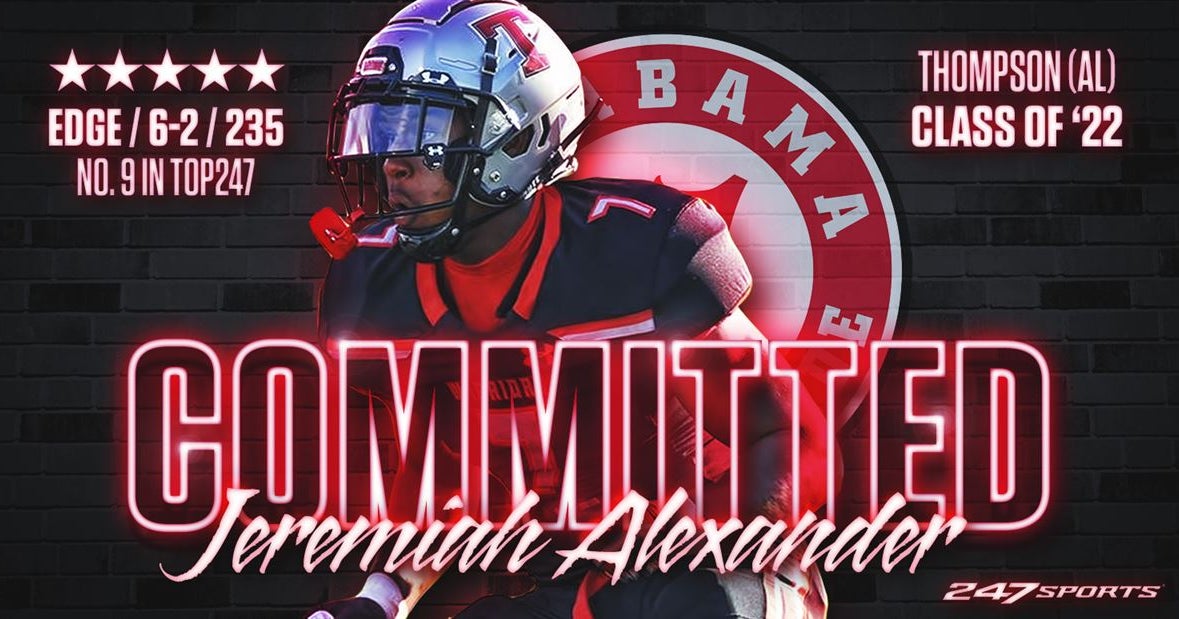 Five-star edge Jeremiah Alexander commits to Alabama
