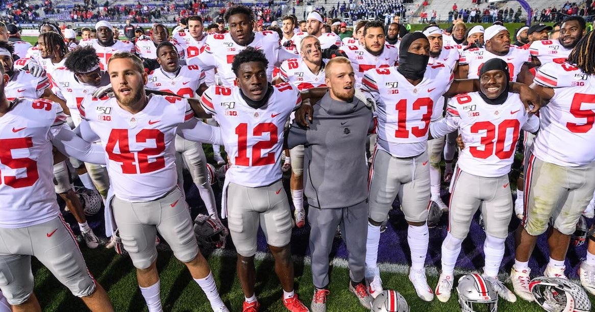 Ohio State celebrates Friday night win with fans, Carmen Ohio