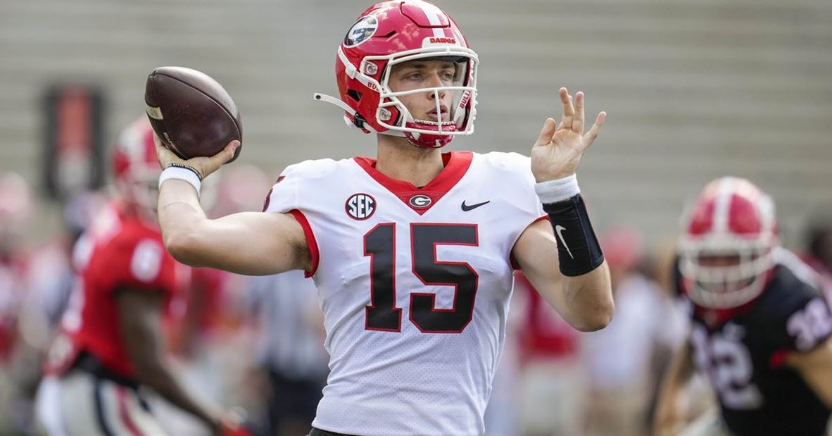 Georgia football spring game: Carson Beck shines as Bulldogs’ QBs take ...