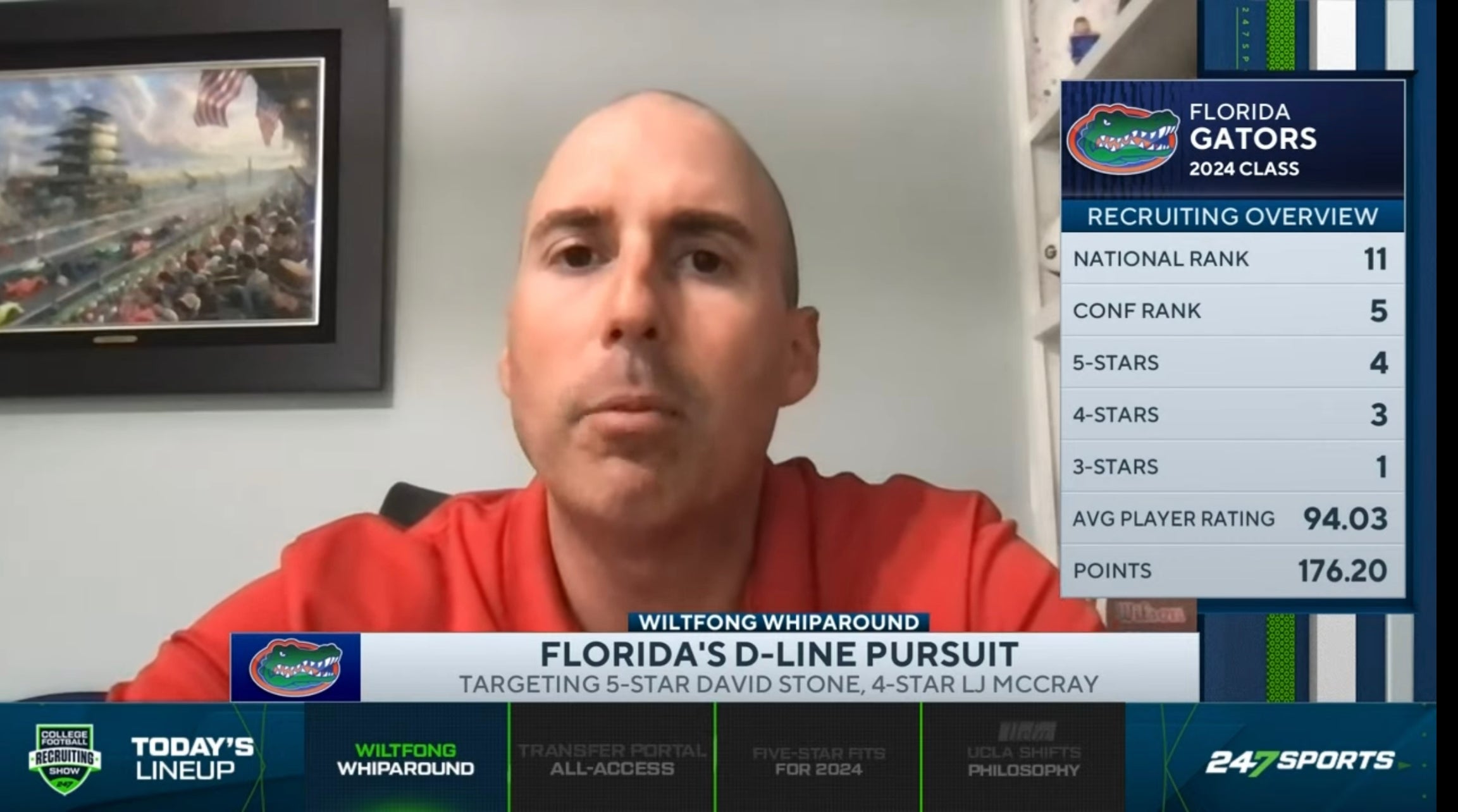 Wiltfong Talks Florida on 247Sports Recruiting Show TODAY - 5 ET