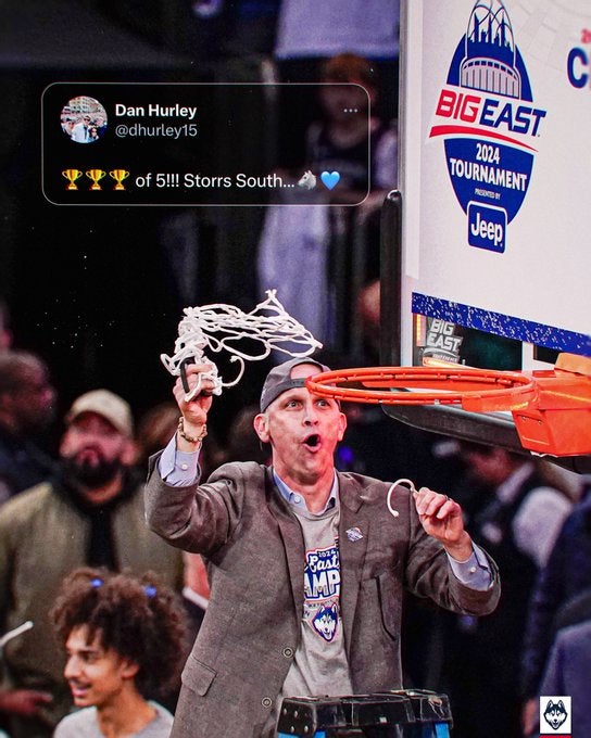 "From the other Side', Danny Hurly from UCONN after their 73-57 win over MU