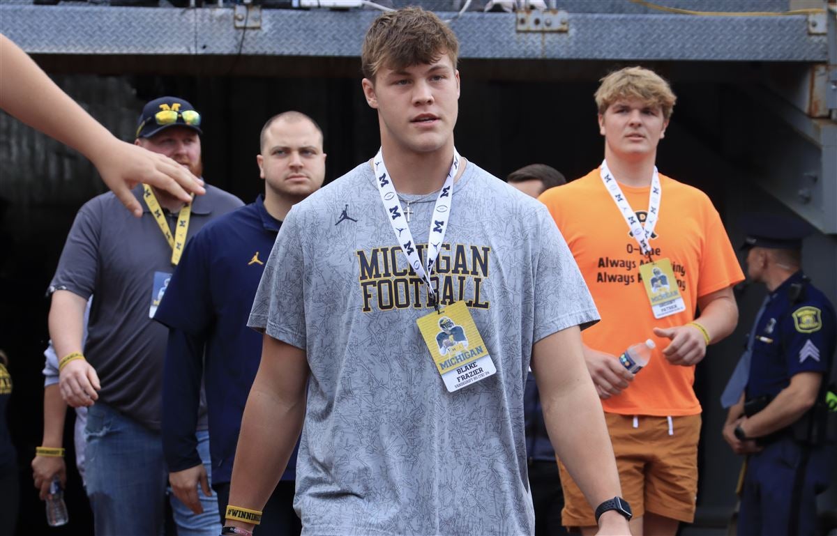 Top247 OL commit Blake Frazier talks latest U-M visit, updates senior ...