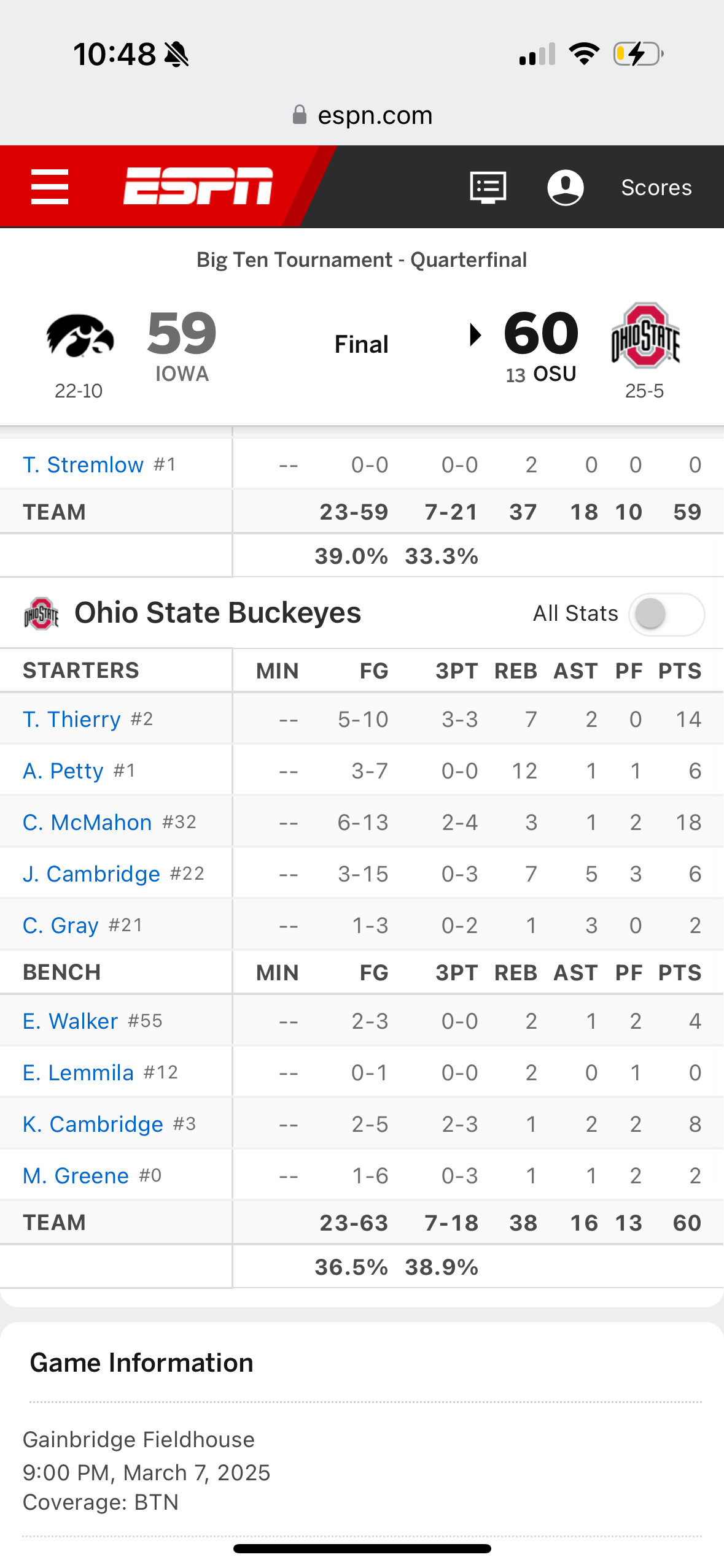 Ohio St women to play Iowa