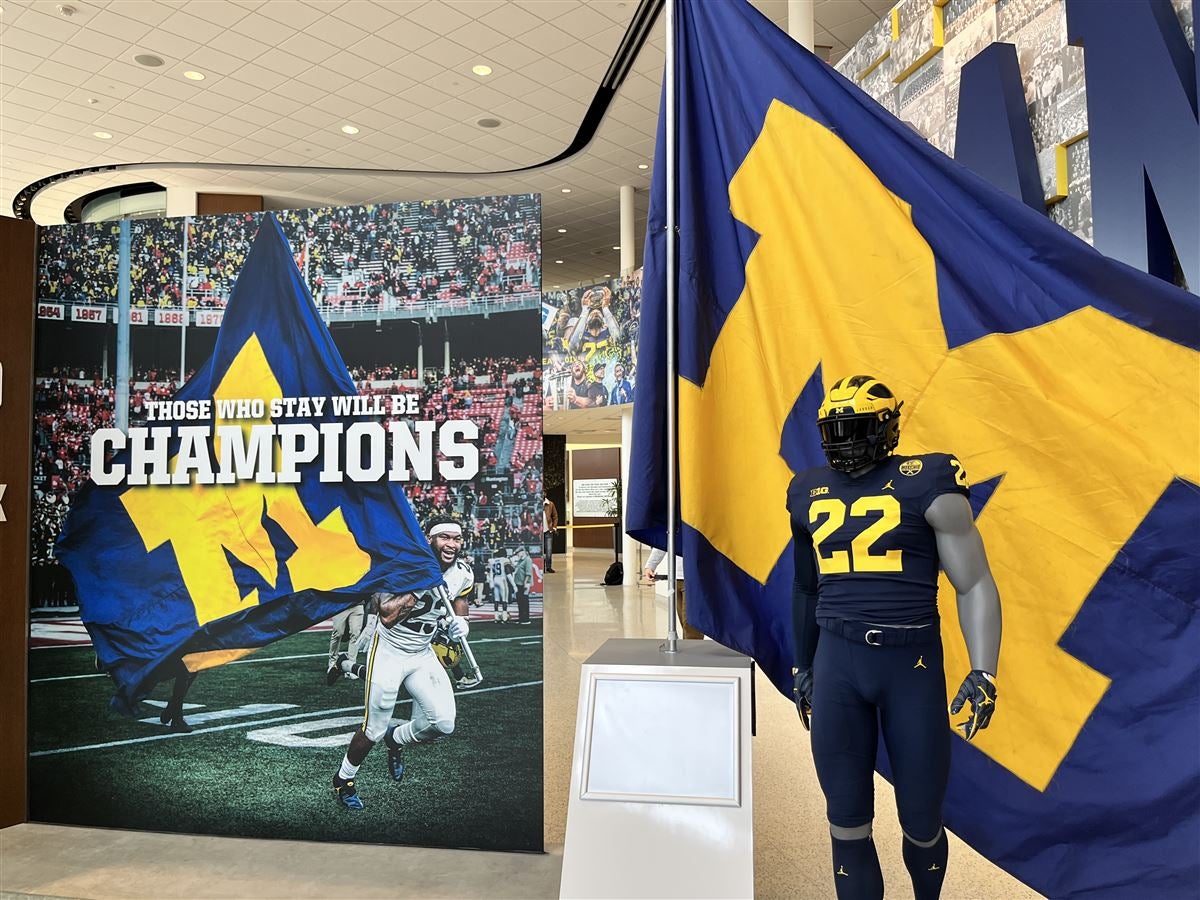 Michigan football adds iconic flag from Ohio State game to its team museum