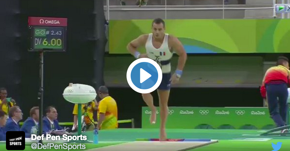 Graphic video: Olympic gymnast breaks leg on vault
