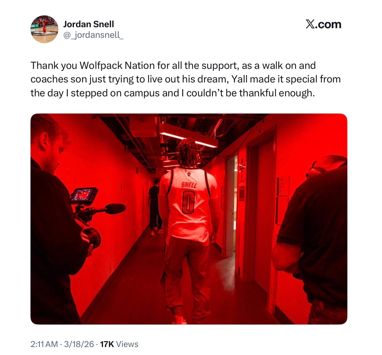 Jordan Snell Says Thank You and Goodbye