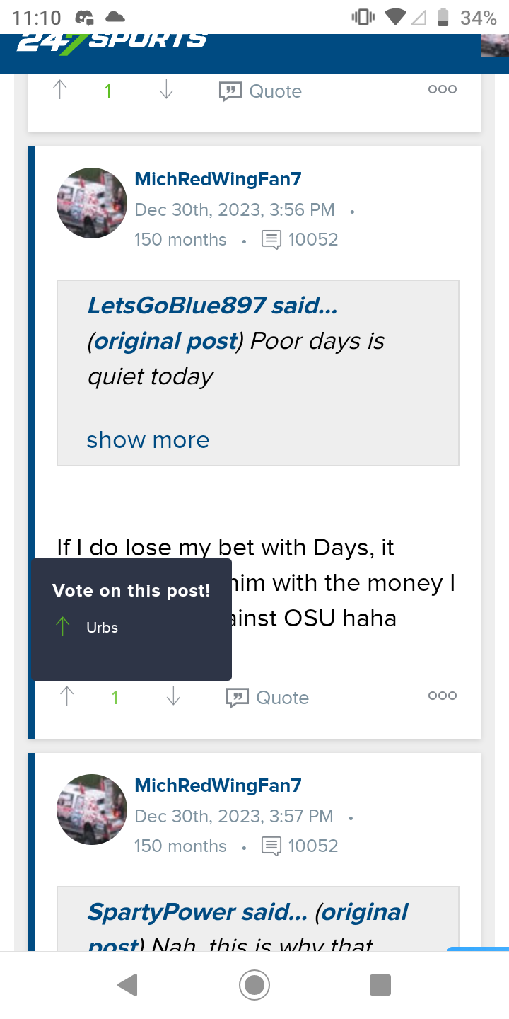 Urbs is a welcher bump Everytime he posts