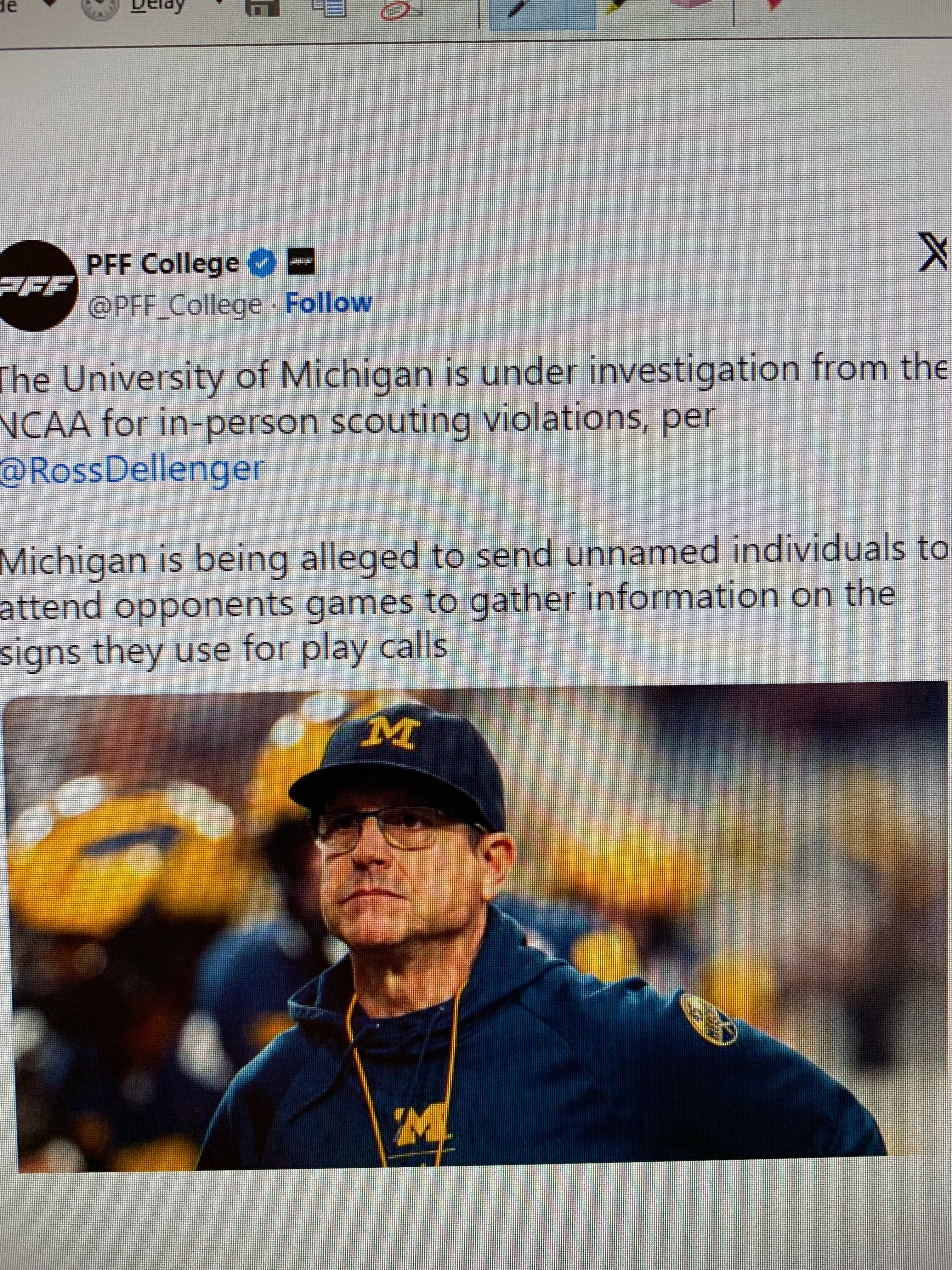 Michigan has a cheating issue…