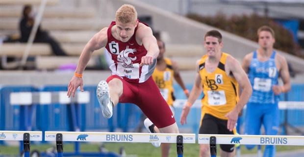 WSU hurdler C.J. Allen running toward Rio