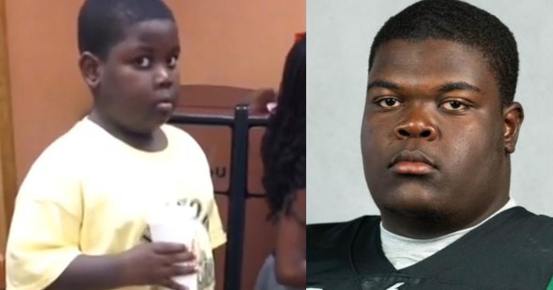 Popeyes meme kid Dieunerst Collin, now a college football player, signs ...