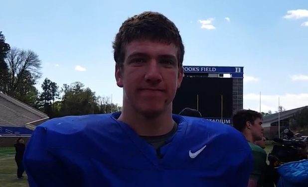 TE Daniel Helm talks about an expanded role in Duke's offense