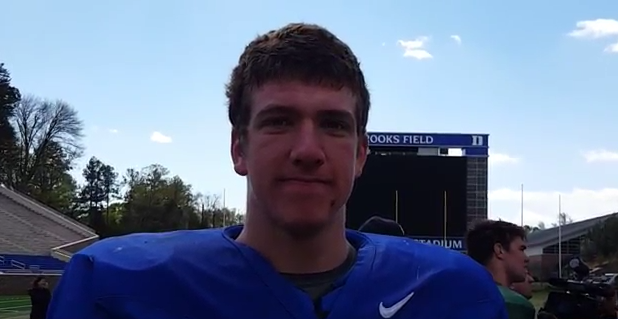 TE Daniel Helm talks about an expanded role in Duke's offense
