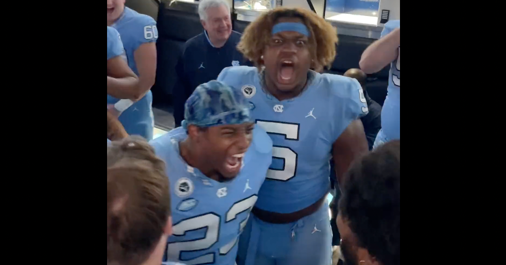 WATCH: UNC Dances, Celebrates in Locker Room After Win Over Pitt