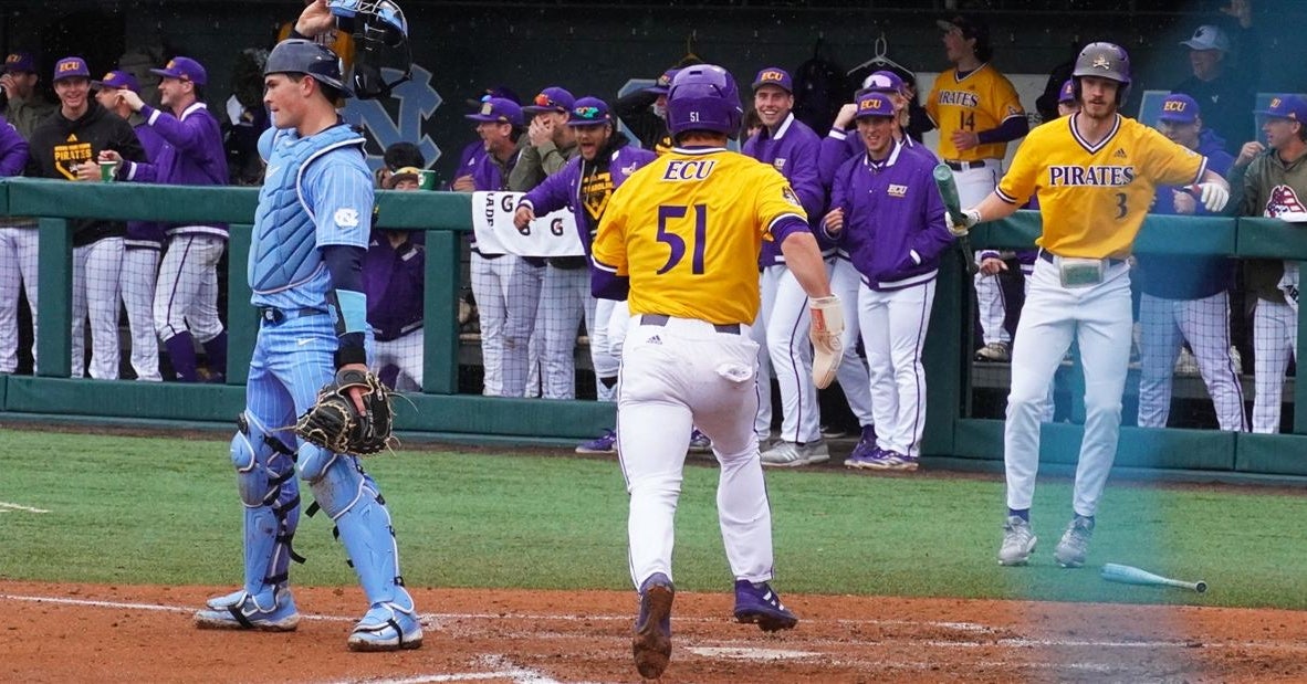 ECU, UNC end series in tie due to inclement weather