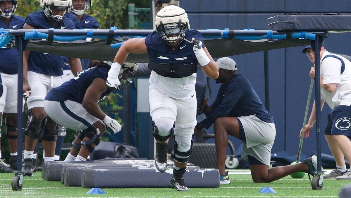 PJ Mustipher makes return to Penn State practice field nearly 10 months ...