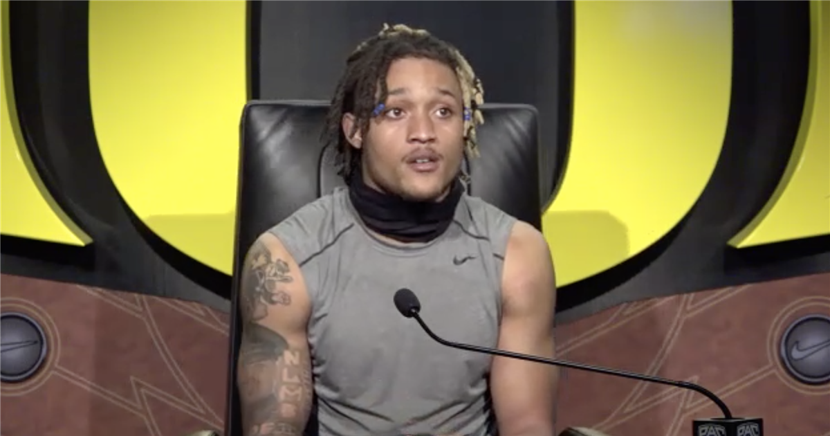 Watch: Oregon DB Nick Pickett talks after Thursday's practice