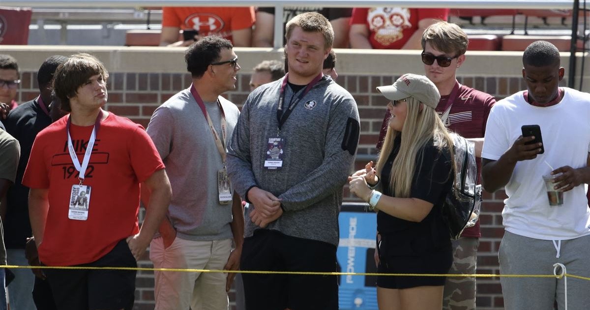 Norvell visits Thomas Shrader, who will be at FSU this weekend