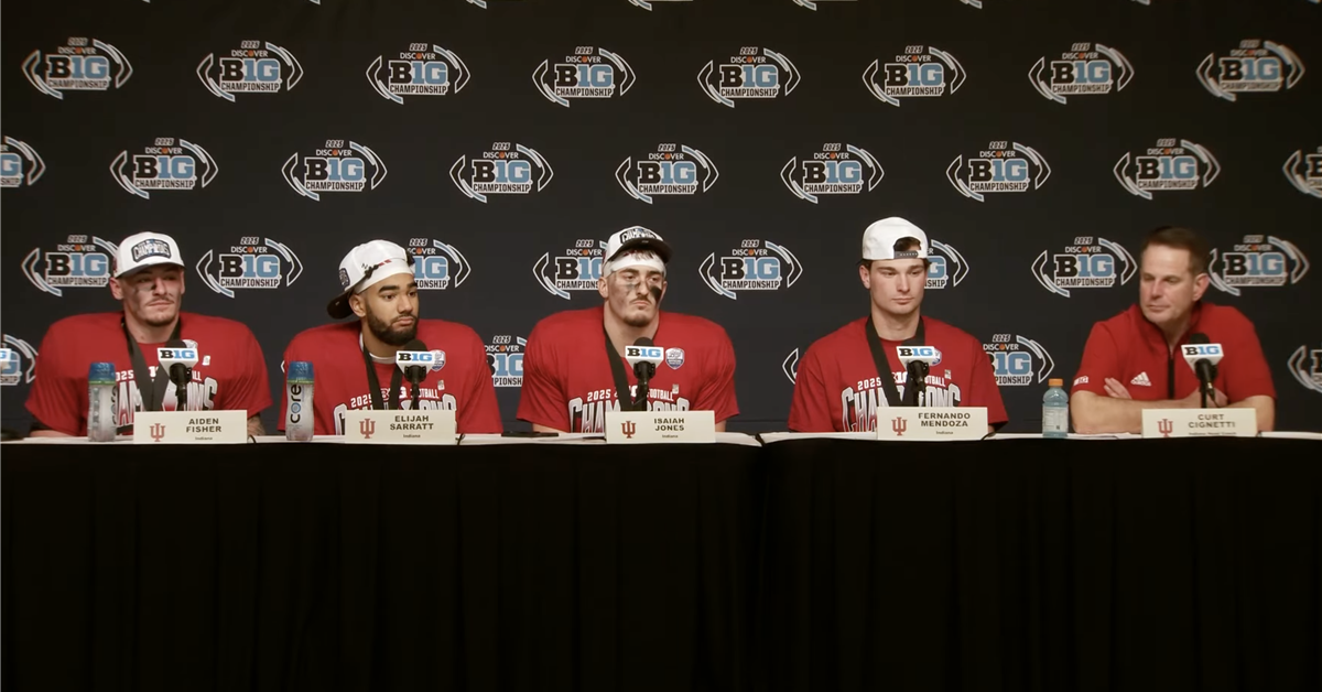 Postgame: Cignetti, Mendoza, Fisher, Sarratt, Jones talk Indiana's Big ...