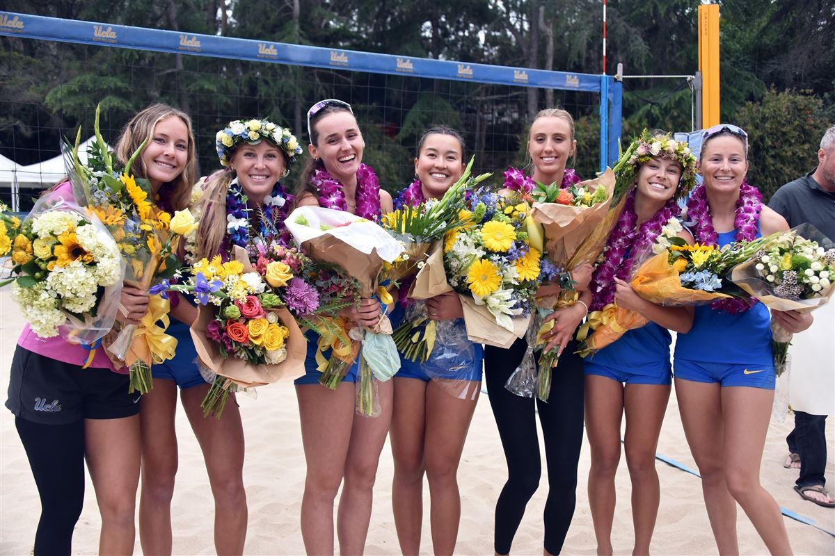 #1-ranked Beach Volleyball beats USC on Senior Day